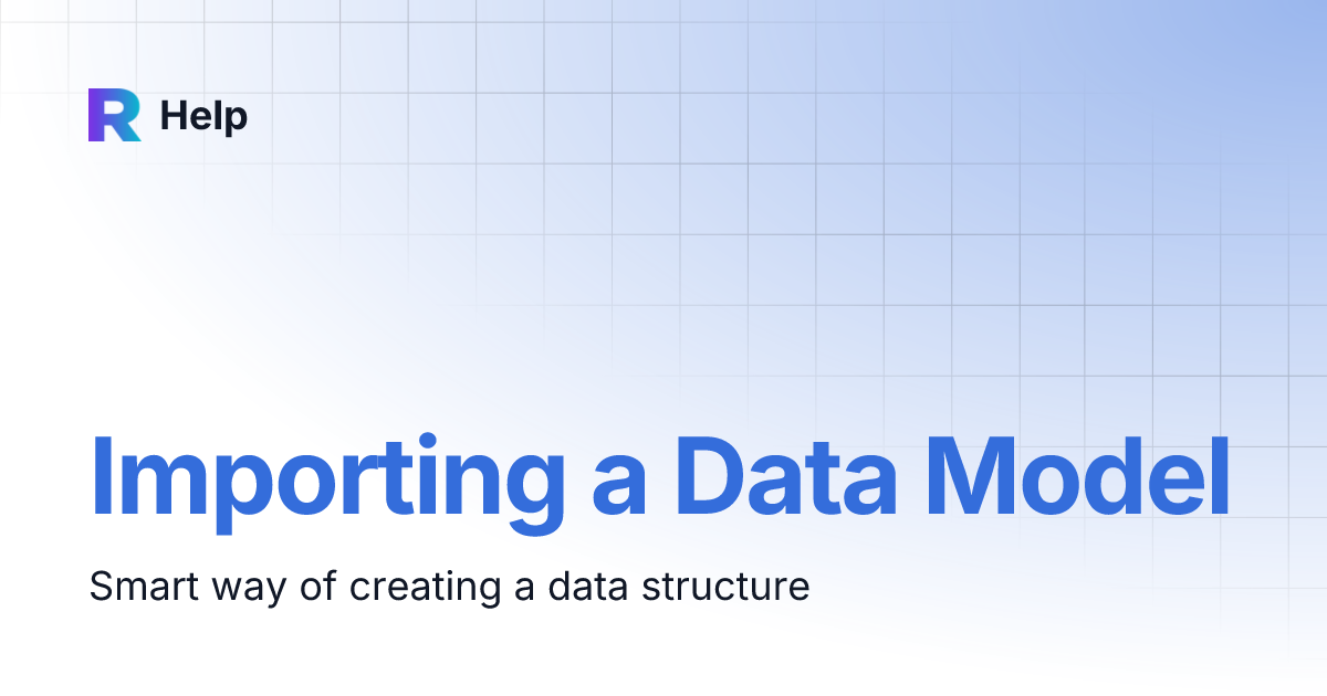 Importing a Data Model | Help
