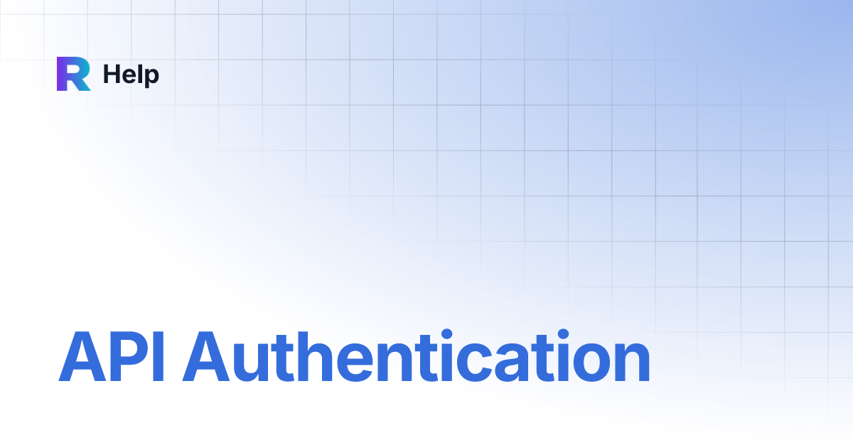 API Authentication | Help
