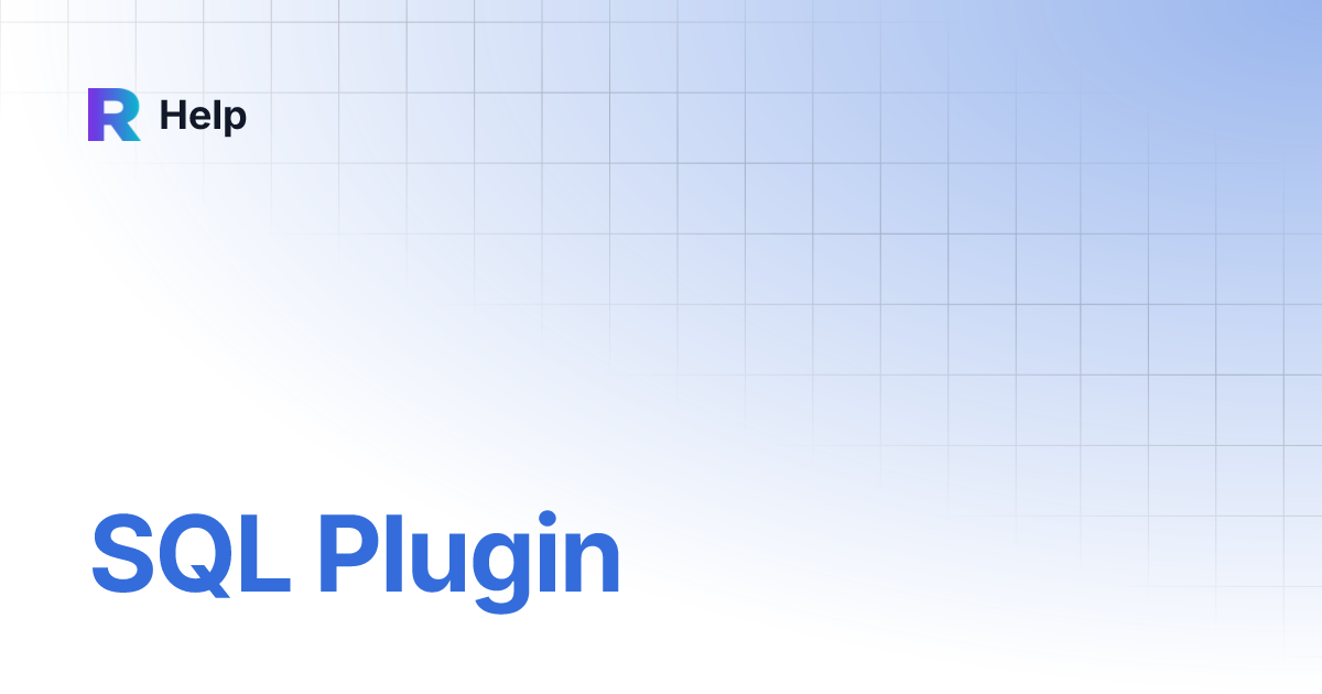 SQL Plugin | Help